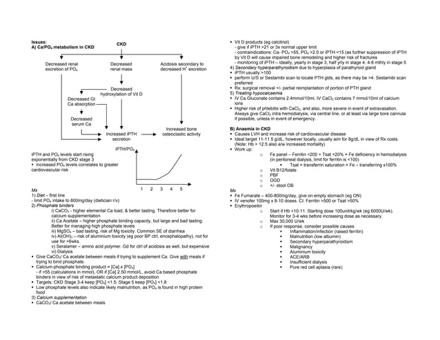 Chronic renal failure concise long case approach & crf with fluid overload mx pathway | PDF