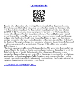 Chronic Sinusitis and OSA Link | PDF