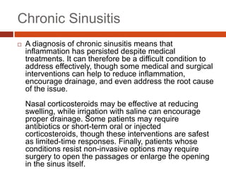 Chronic Sinusitis - A Basic Introduction | PPTX