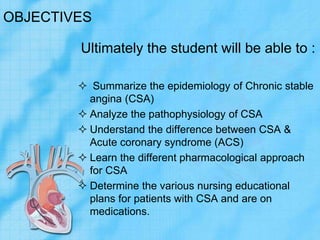 Chronic stable angina | PPTX