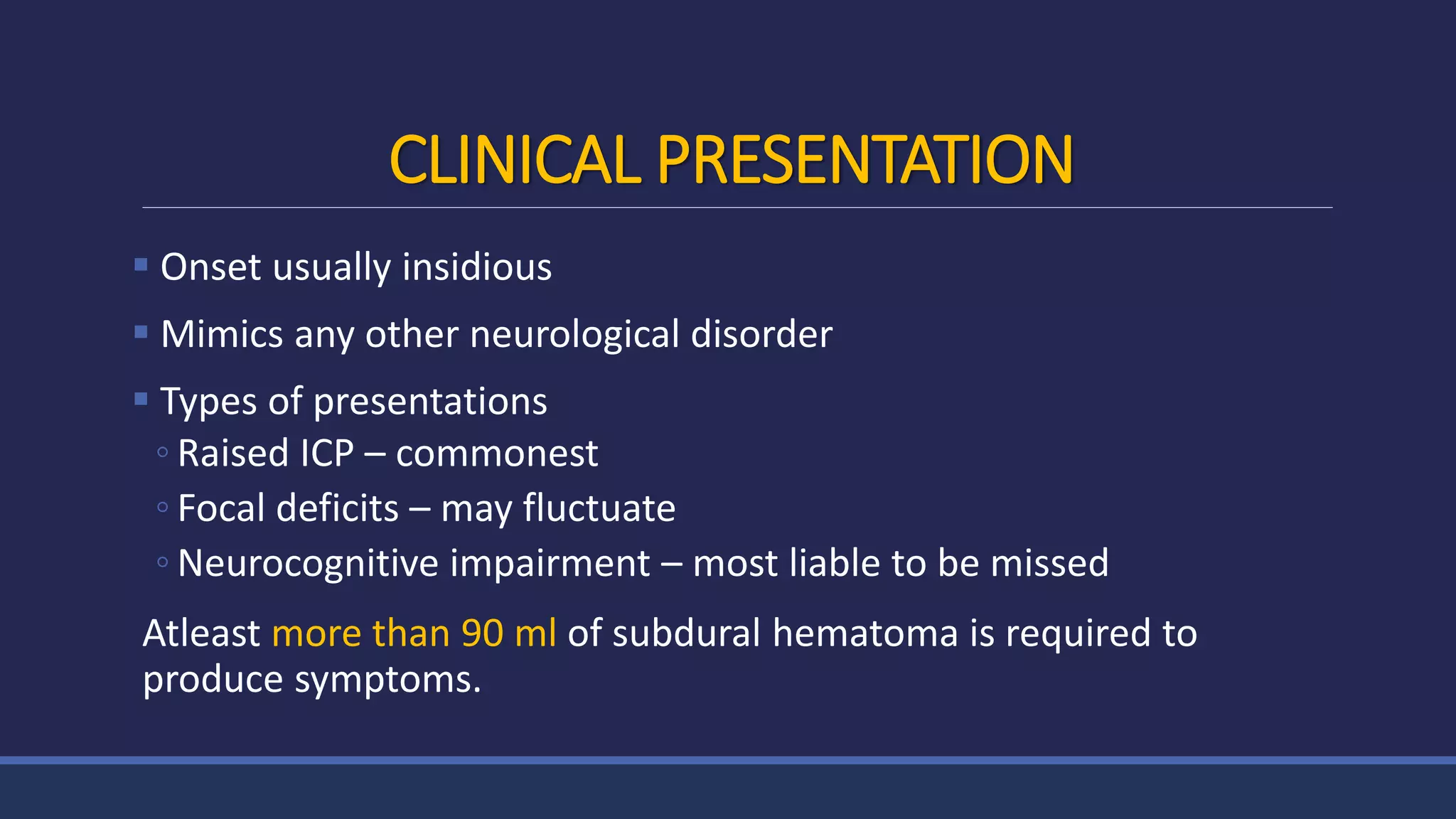 Chronic Subdural Hematoma Ppt