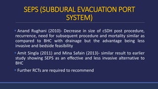 Chronic subdural hematoma | PPTX