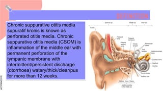 Chronic Suppurative Otitis Media (CSOM) | PPTX