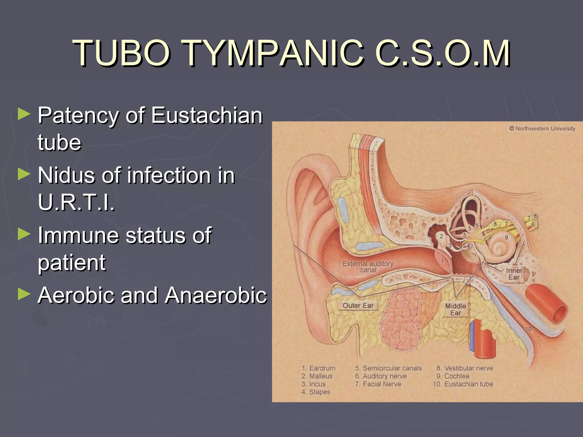 Chronic suppurative otitis media | PPT | Ear, Nose and Throat ...