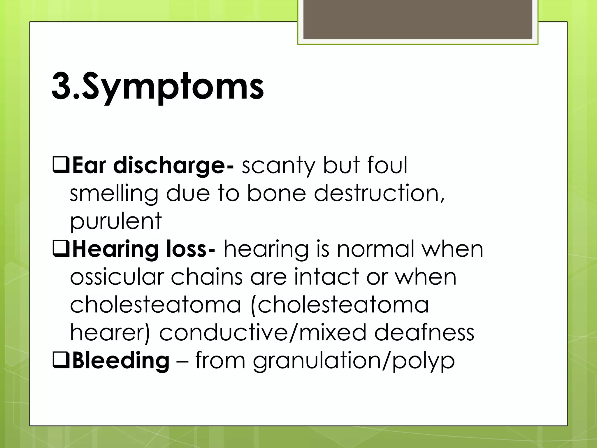 Chronic suppurative otitis media | PPTX