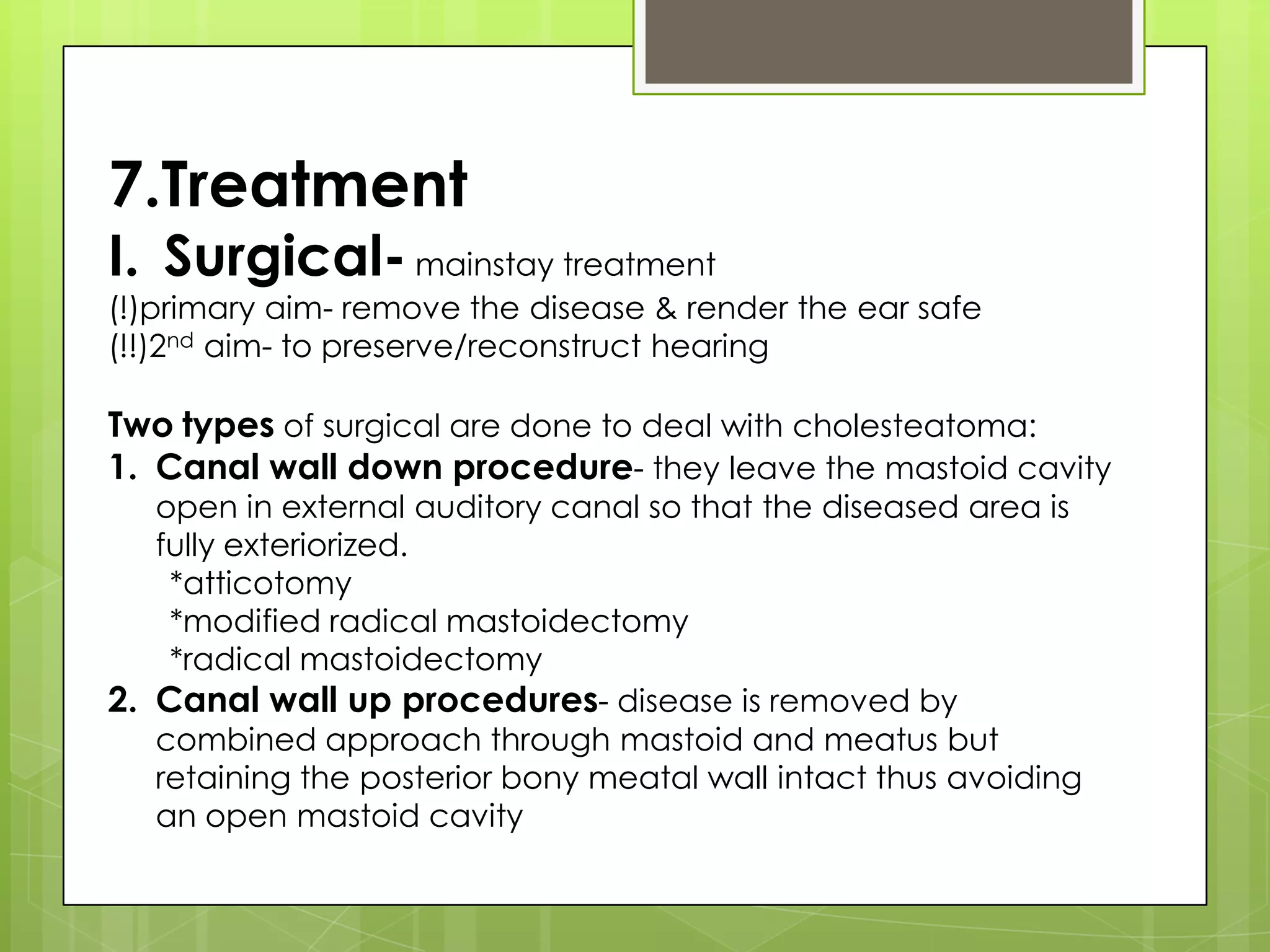 Chronic suppurative otitis media | PPTX