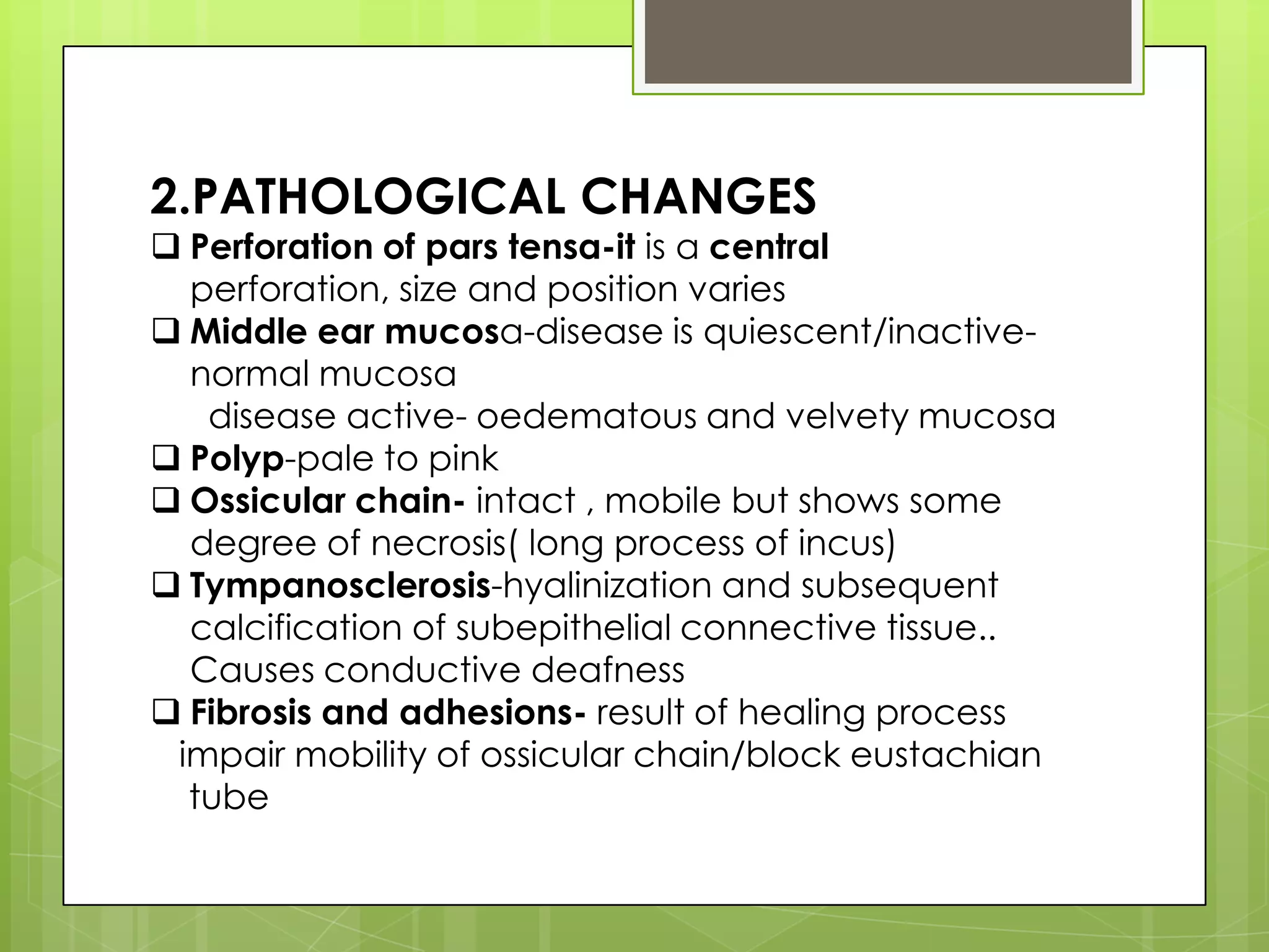 Chronic suppurative otitis media | PPTX