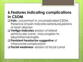 Chronic suppurative otitis media | PPTX