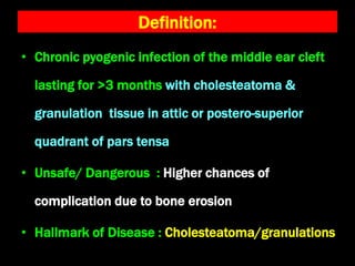 Chronic Suppurative Otitis Media Attico - antral disease.ppt