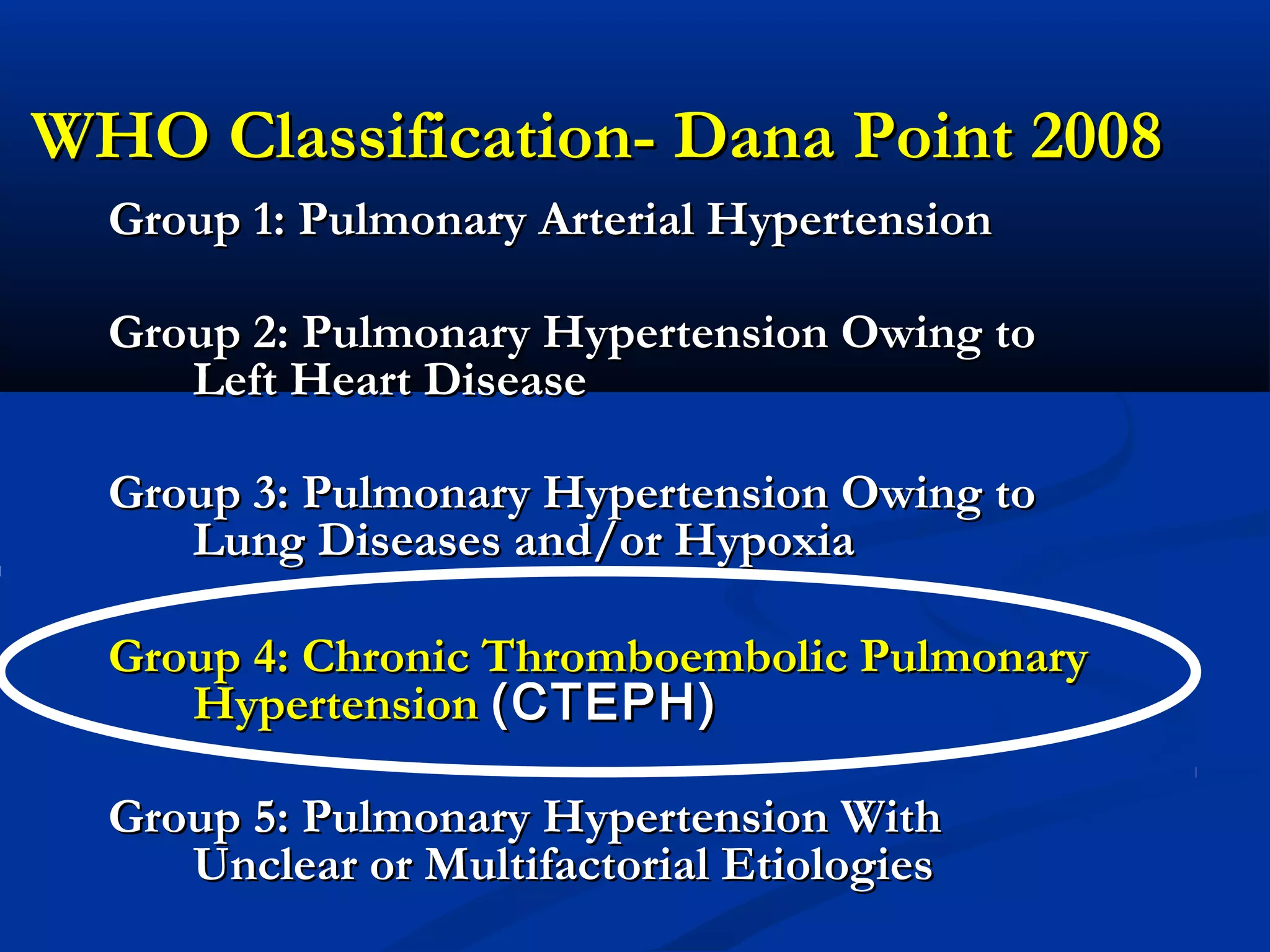 Chronic thromboembolic pulmonary hypertension | PPT