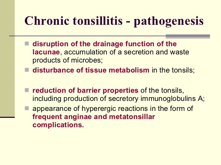 Chronic tonsillitis