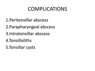 Chronic tonsillitis | PPTX