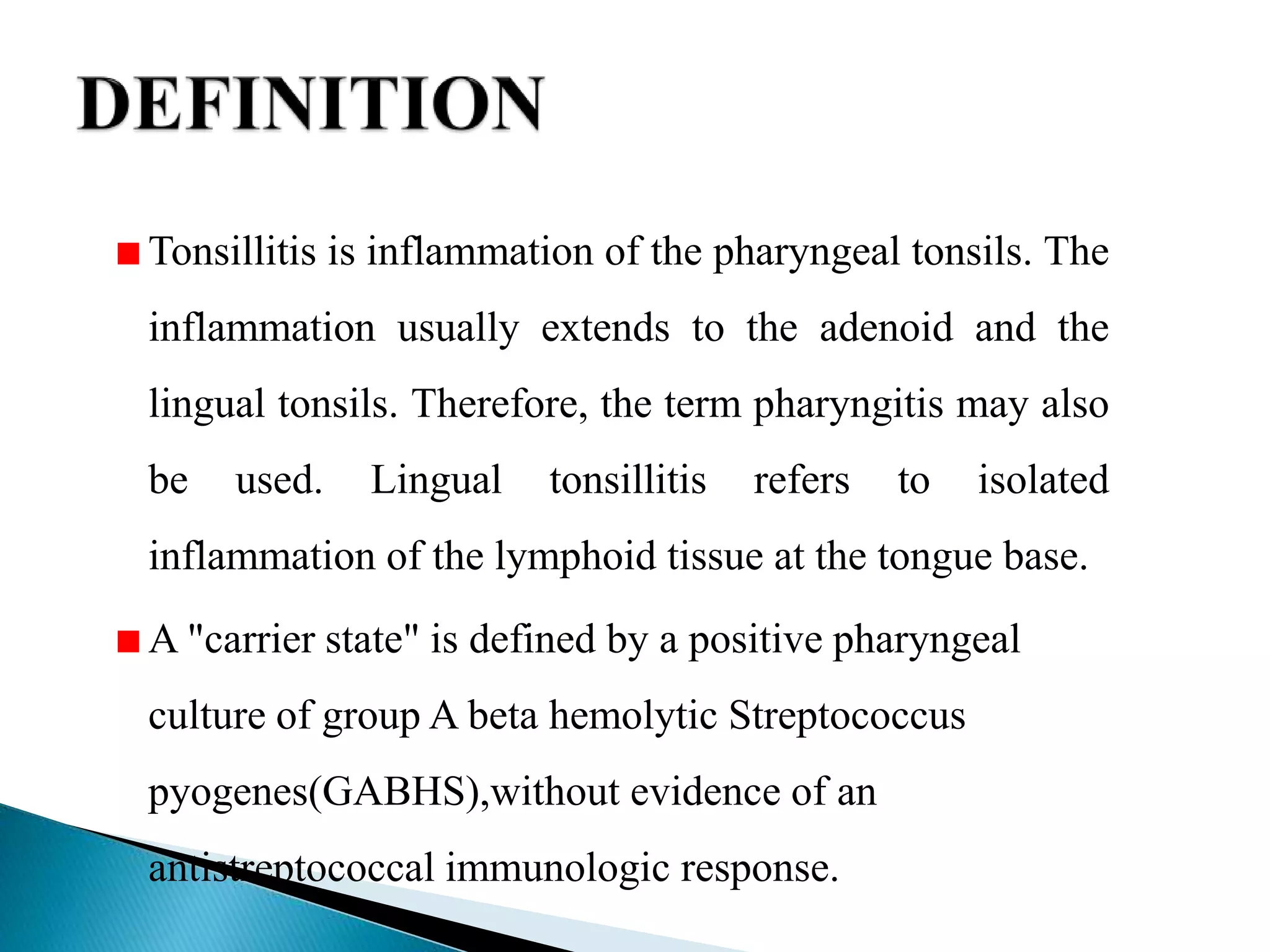 Chronic tonsillitis | PPTX