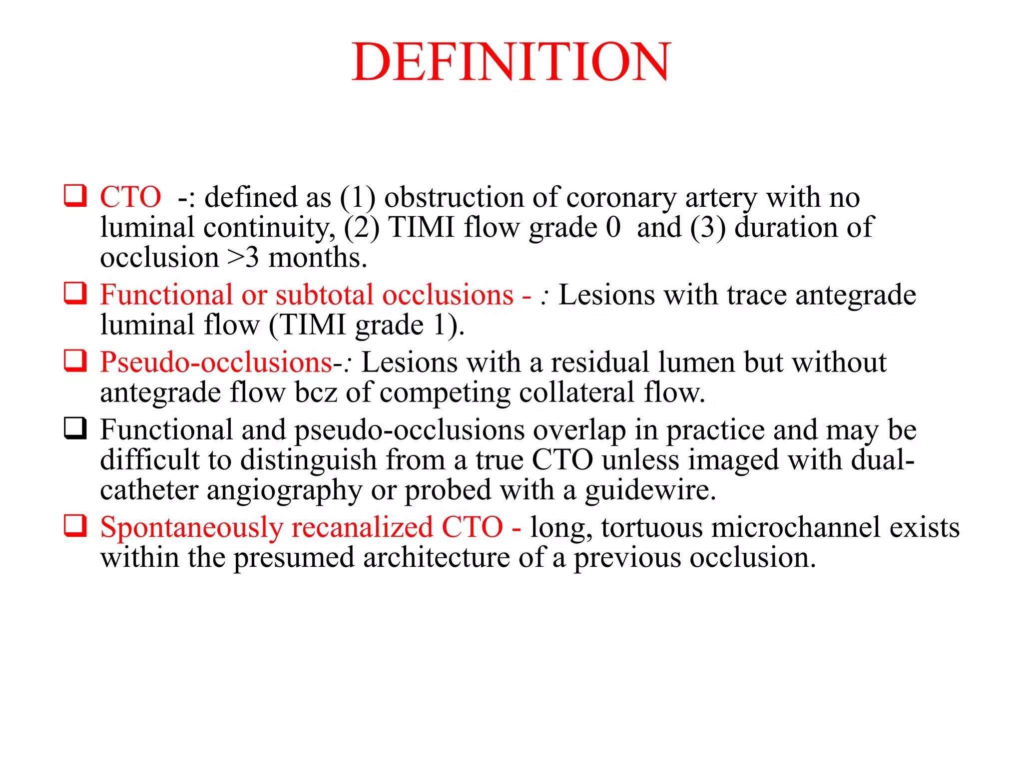 Chronic total occlusion | PPTX