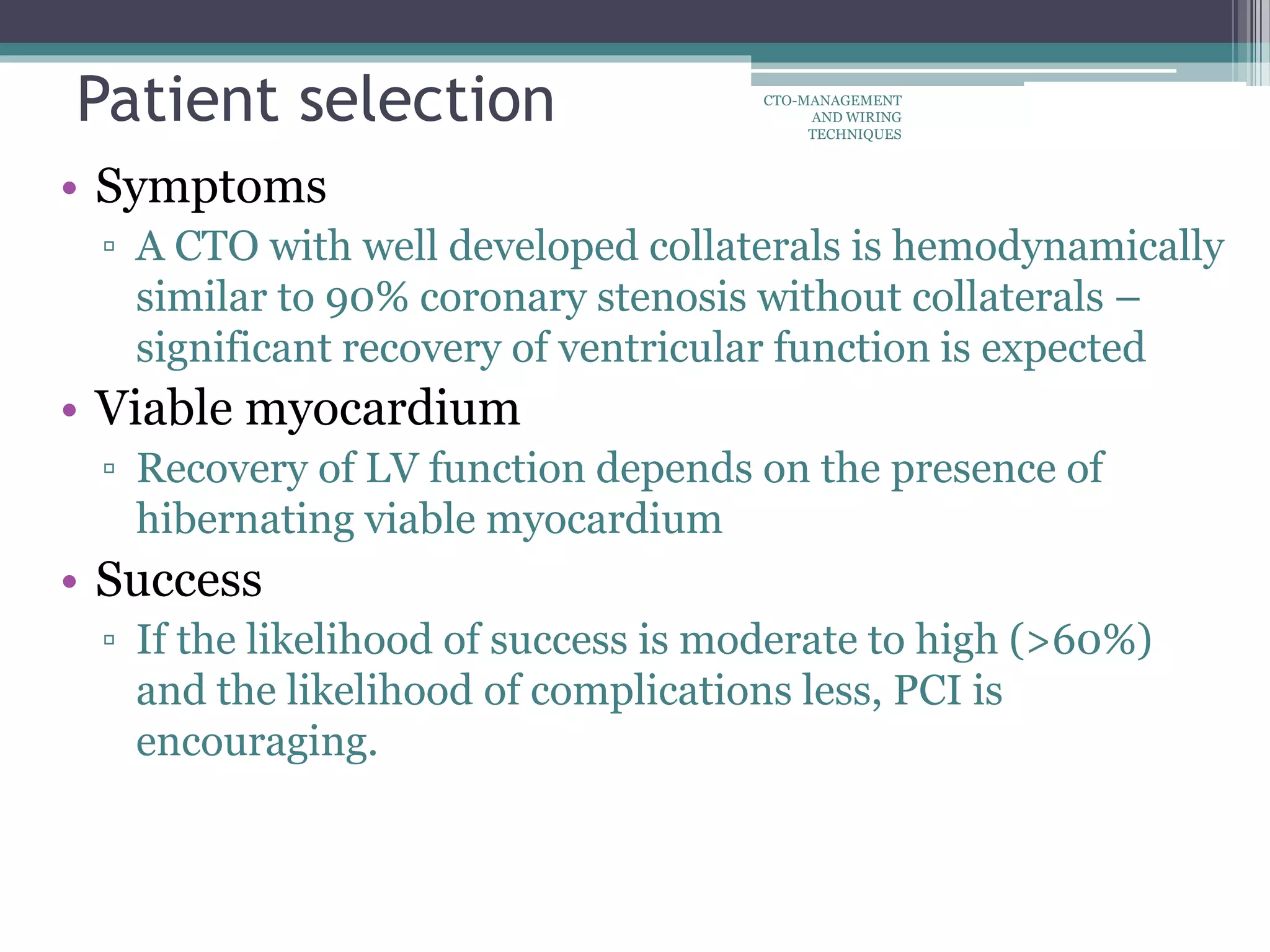 Chronic total occlusion (CTO) | PPTX