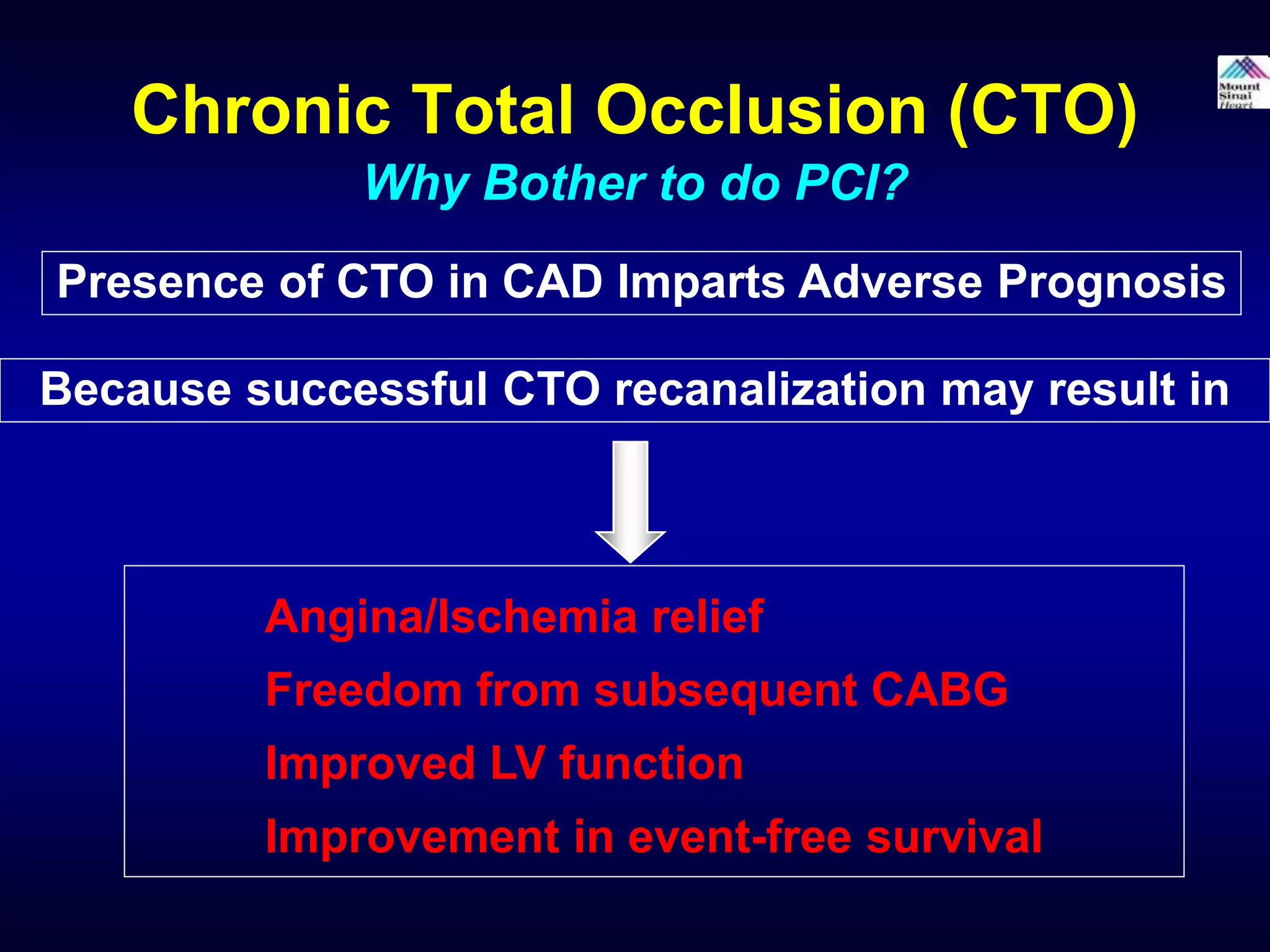 Chronic total occlusion (CTO) | PPT Chronic total occlusion (CTO) | PPT