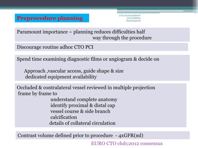 Chronic total occlusion (CTO) | PPTX