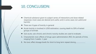 Chronic toxicity studies a brief outlook | PPTX