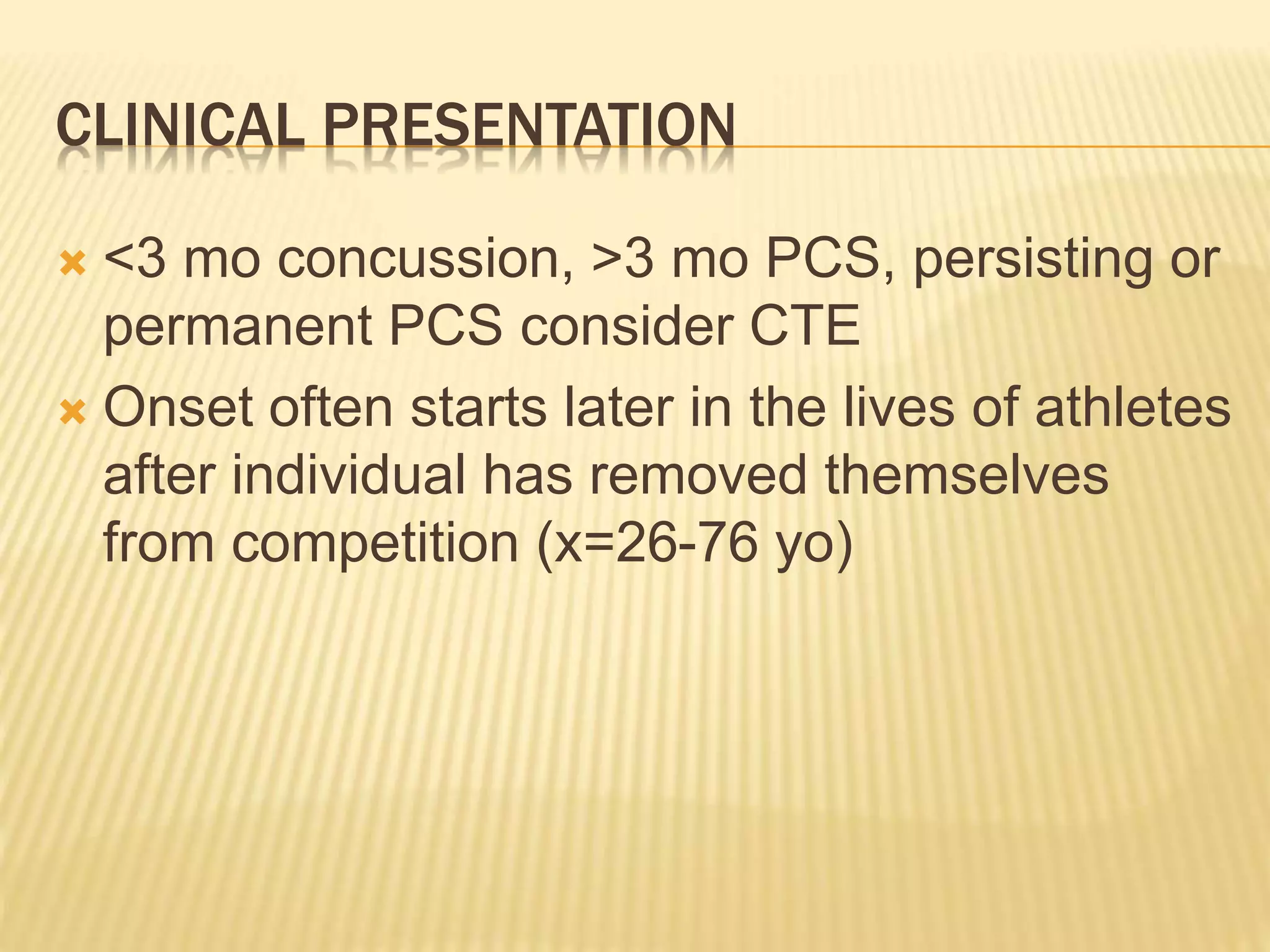 Chronic Traumatic Encephalopathy | PPTX