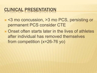 Chronic Traumatic Encephalopathy | PPTX