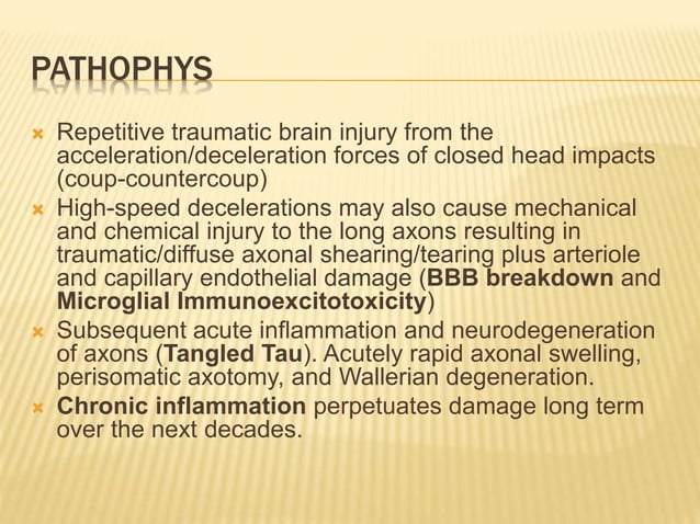 Chronic Traumatic Encephalopathy | PPTX