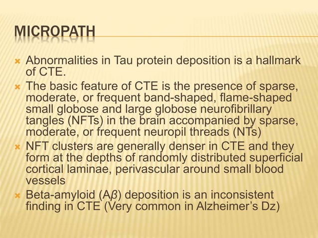 Chronic Traumatic Encephalopathy | PPTX