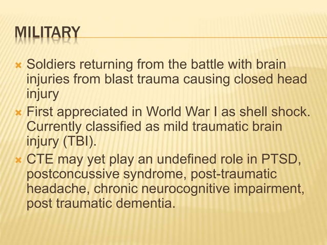 Chronic Traumatic Encephalopathy | PPTX