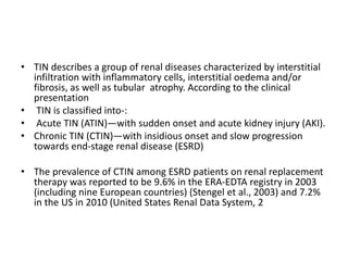 Chronic tubulointerstial nephrities | PPTX