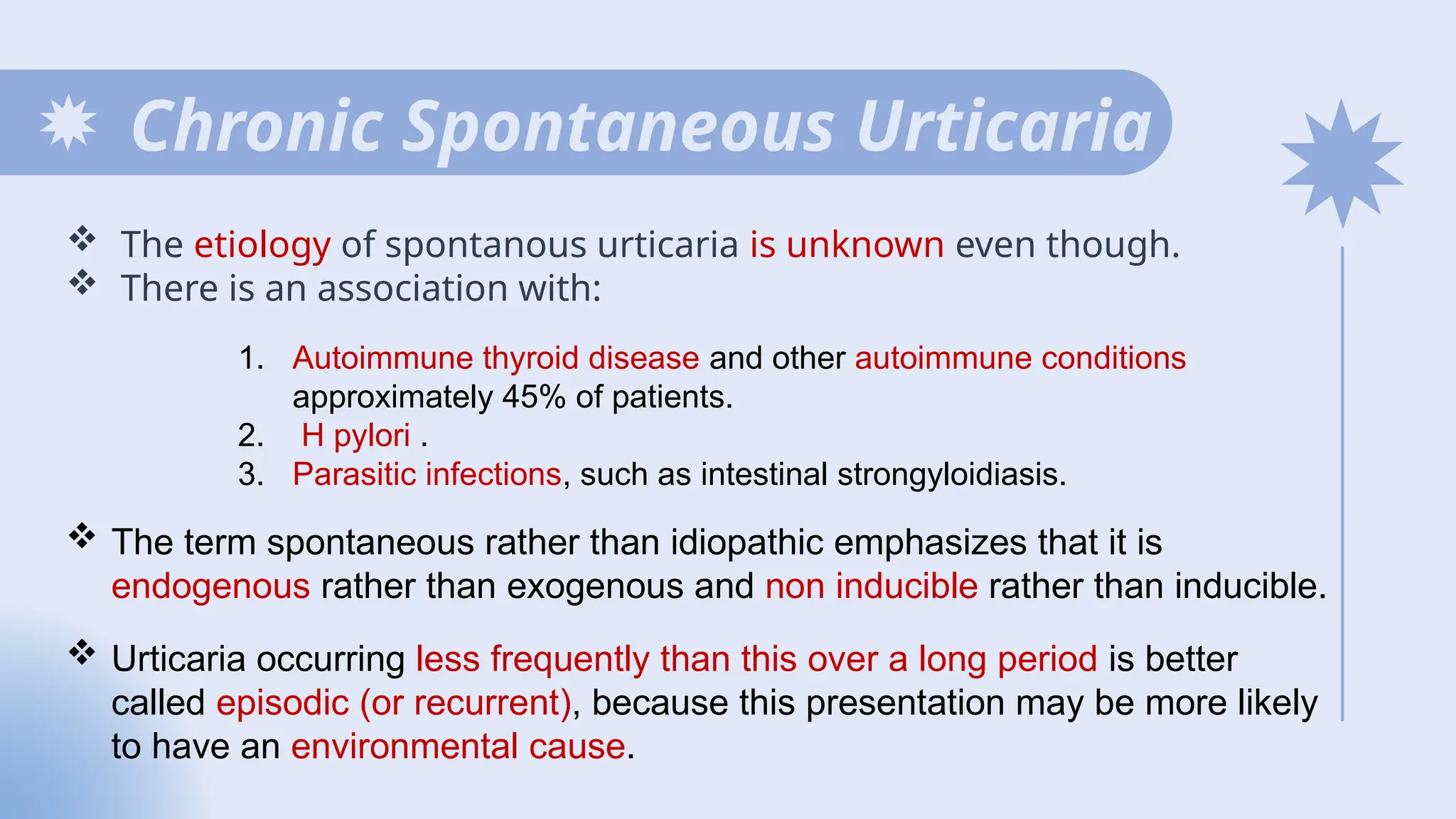 Chronic Urticaria.pptx aaaaaaaaaaaaaaaaa | PPTX