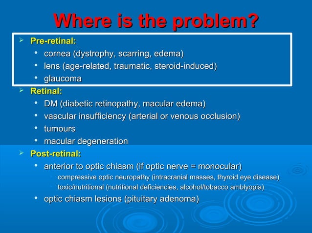 Chronic visual loss | PPT