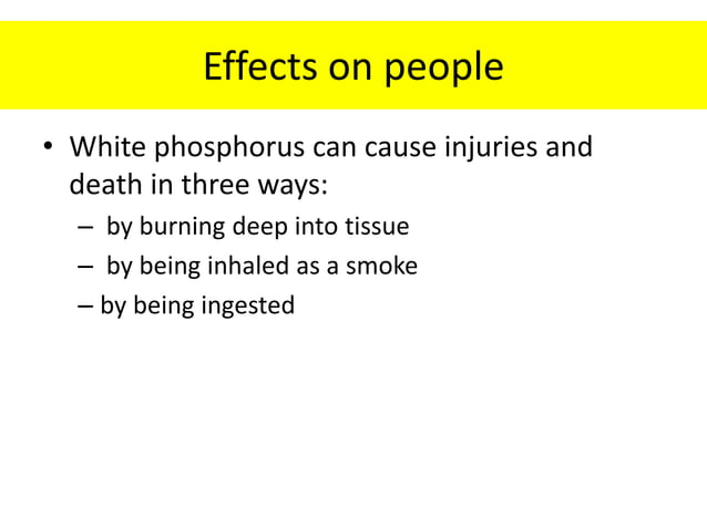 Chronic white phosphorus poisoning | PPTX