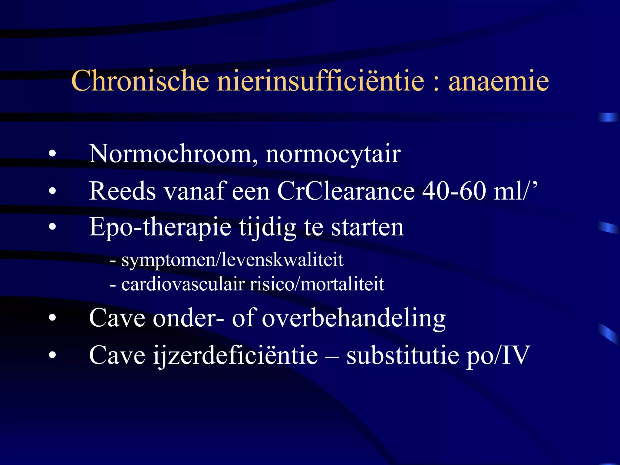 Chronische Nierinsufficiëntie | PPT
