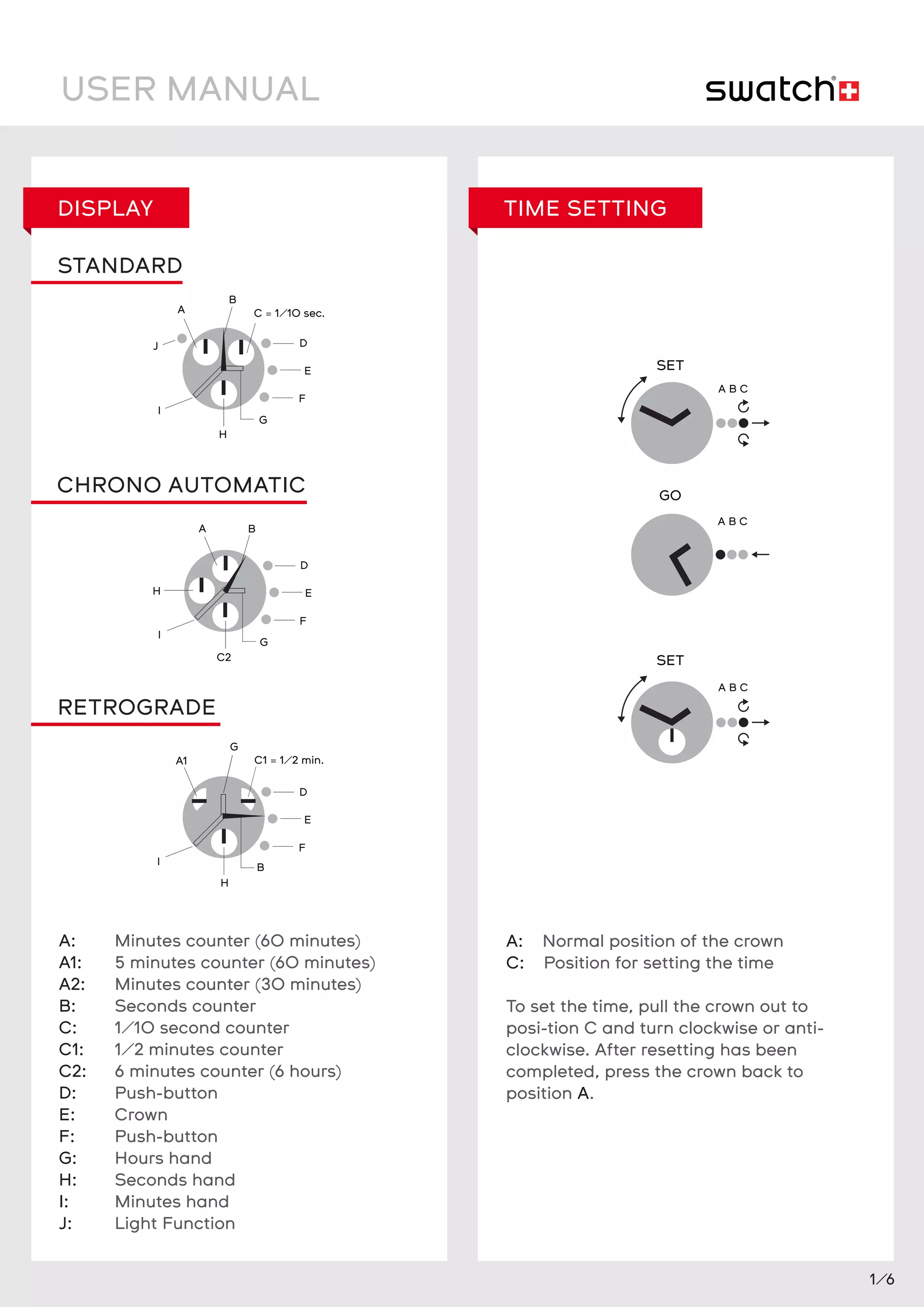 Swatch Chrono watch manual | PDF