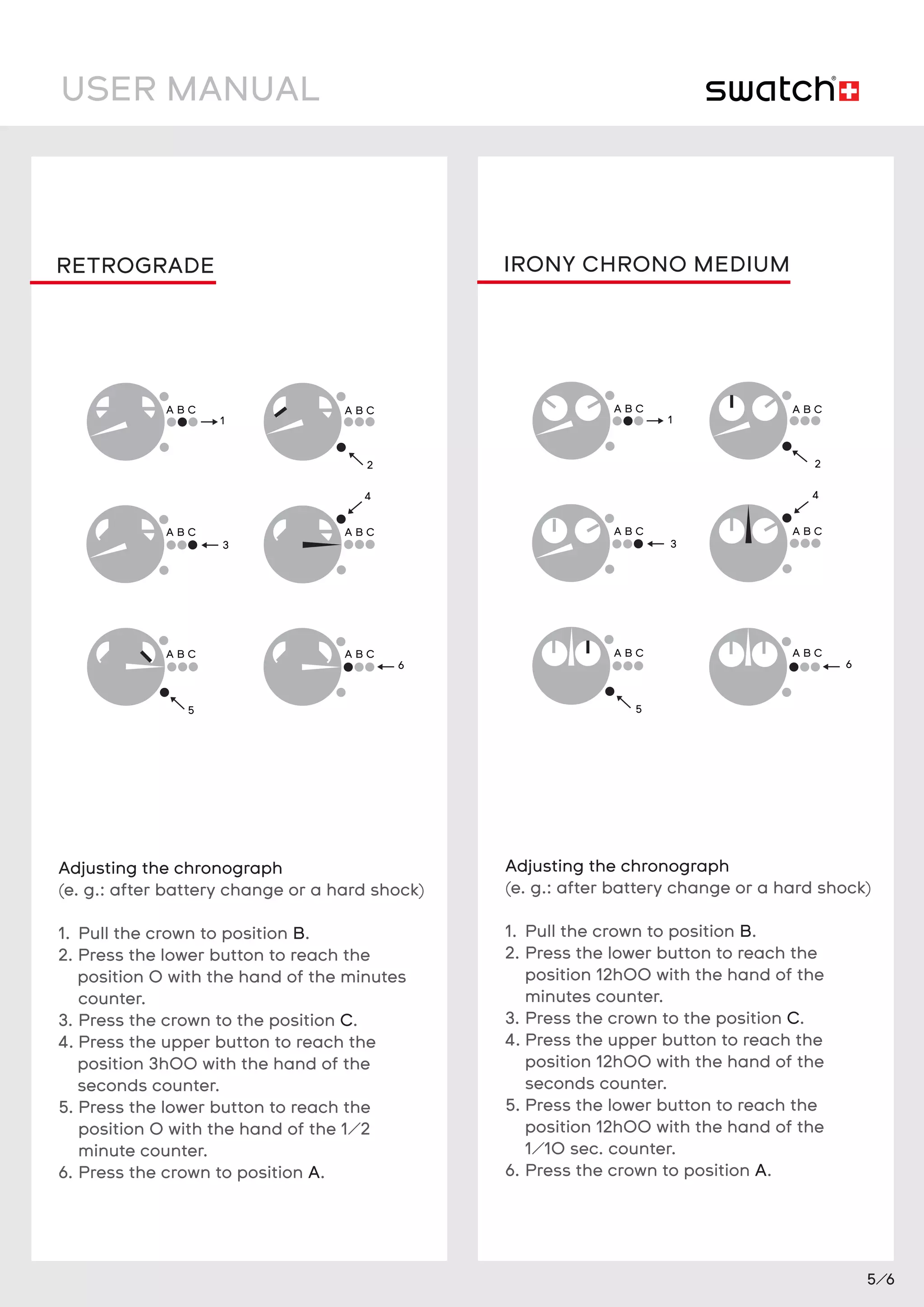 Swatch Chrono watch manual | PDF