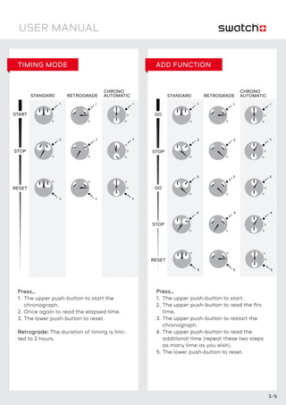 Swatch Chrono watch manual | PDF