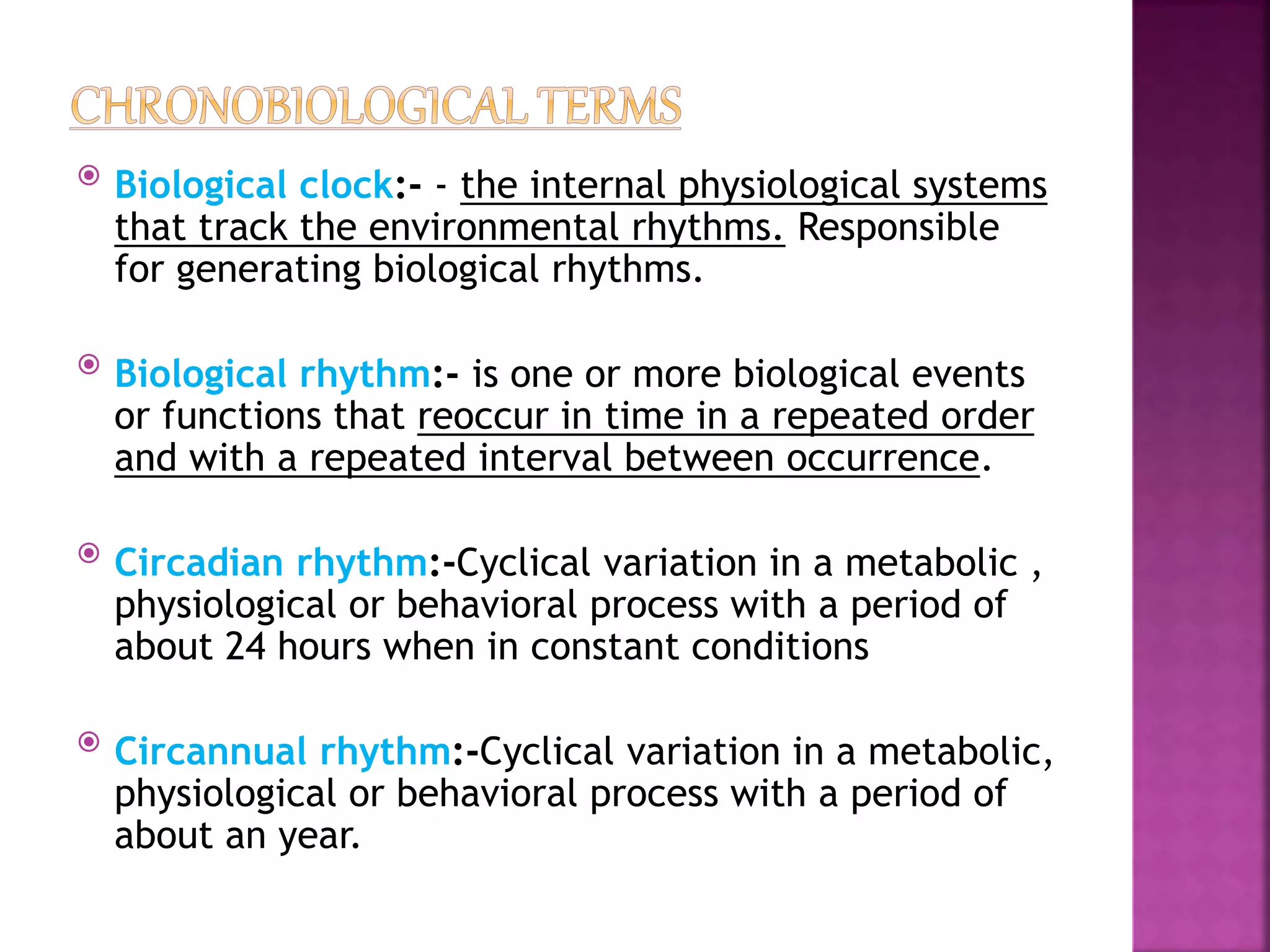 CHRONO BIOLOGY | PPTX