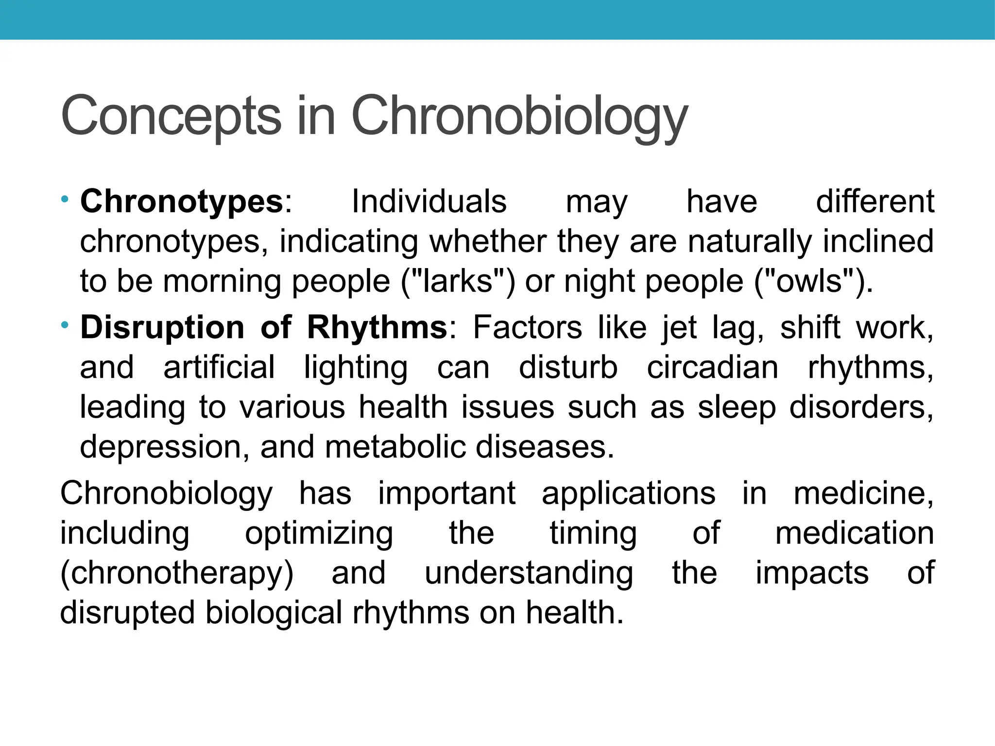 Chronobiology - Overview - Dr.M.Jothimuniyandi | PPTX