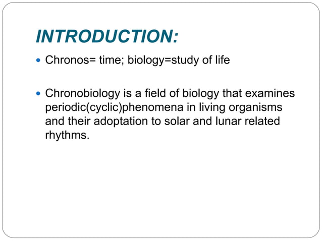Chronobiology | PPTX