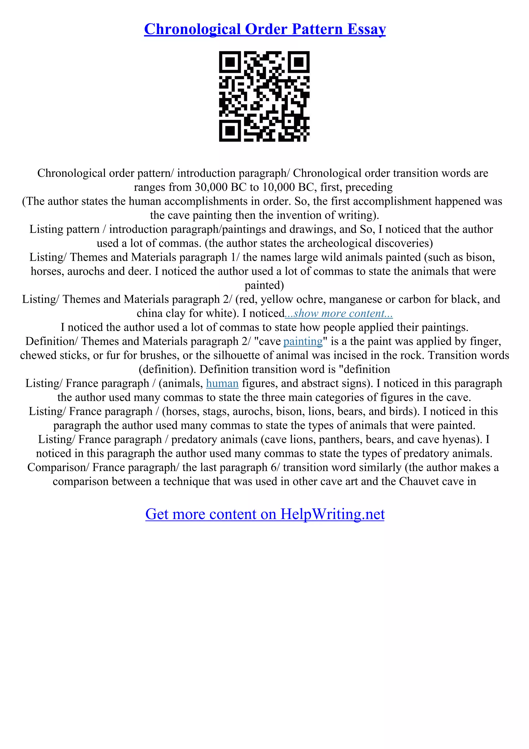 Chronological Essay Topics | PDF