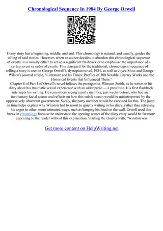 Chronological Essay Topics | PDF