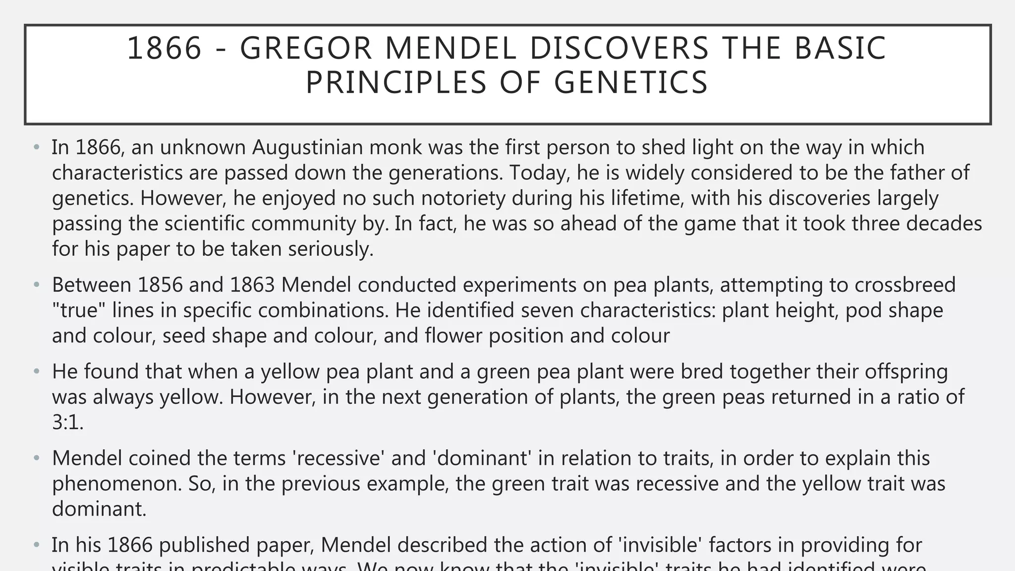 Chronological history of DNA; Timeline | PPTX