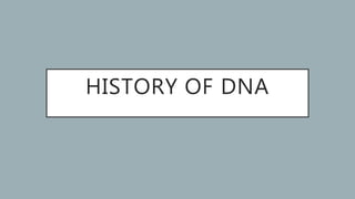Chronological history of DNA; Timeline | PPTX