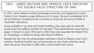 Chronological history of DNA; Timeline | PPTX