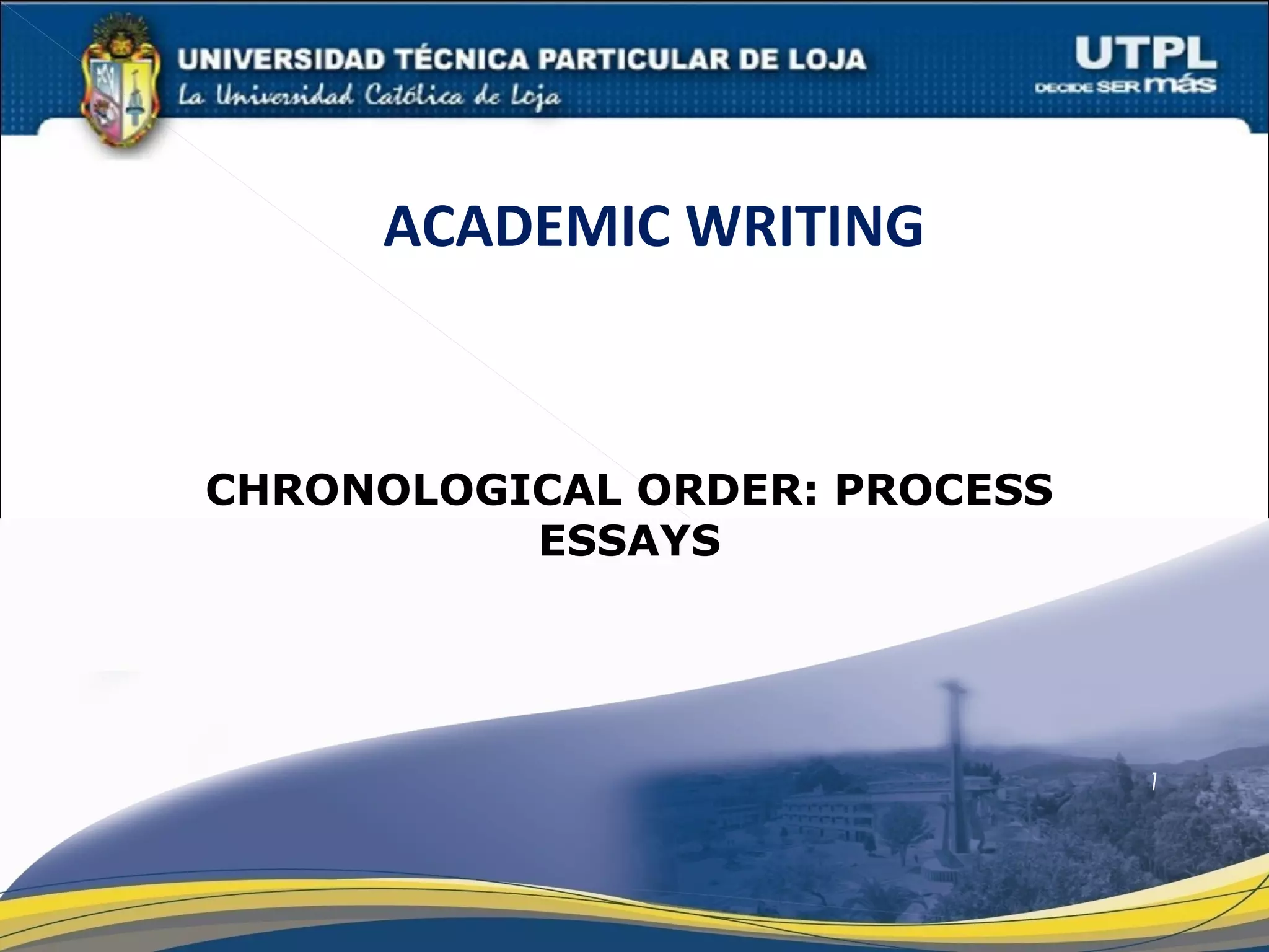 Chronological order process essays | PPT