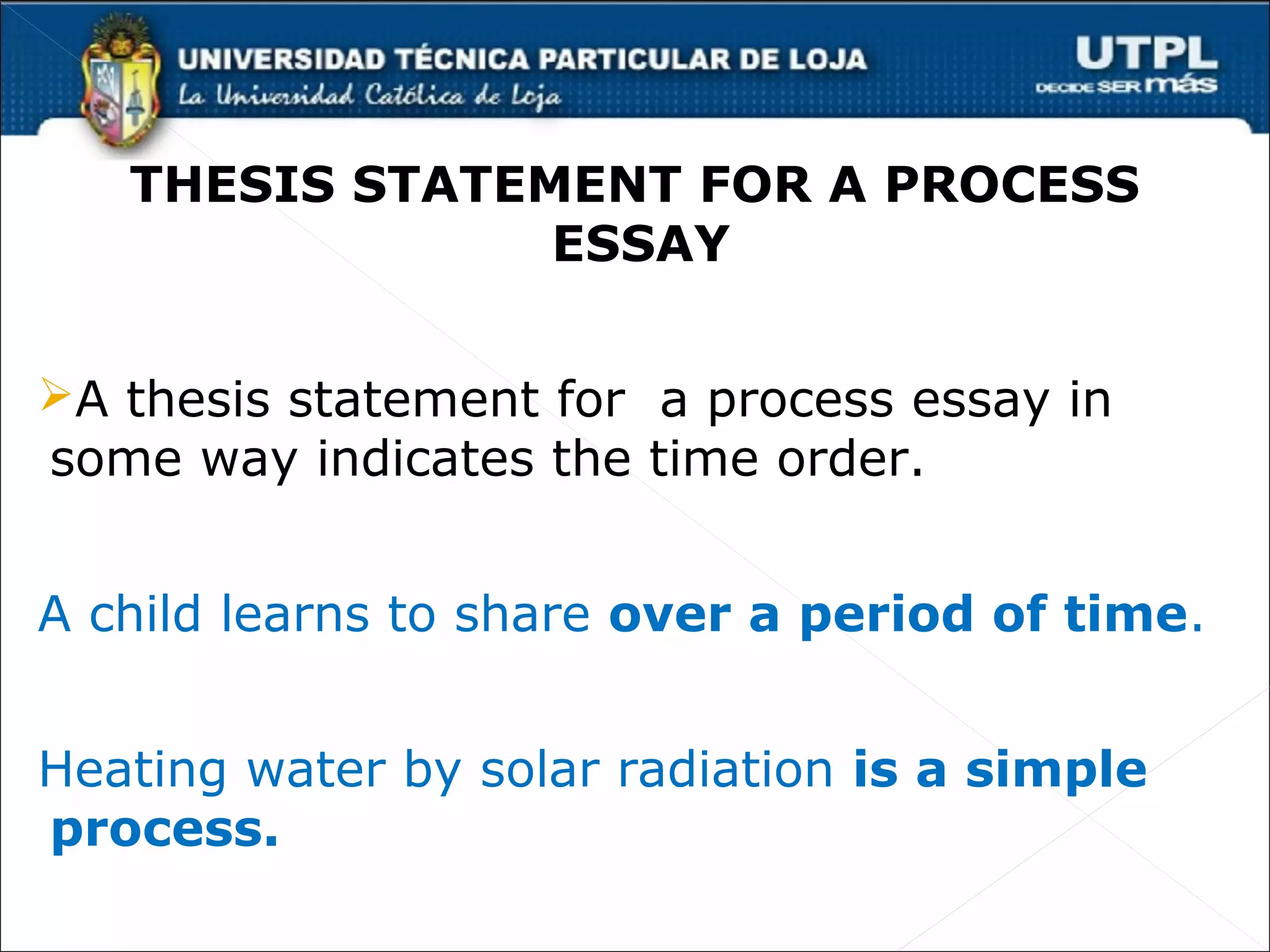 Chronological order process essays | PPT