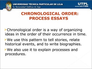 Chronological order process essays | PPT