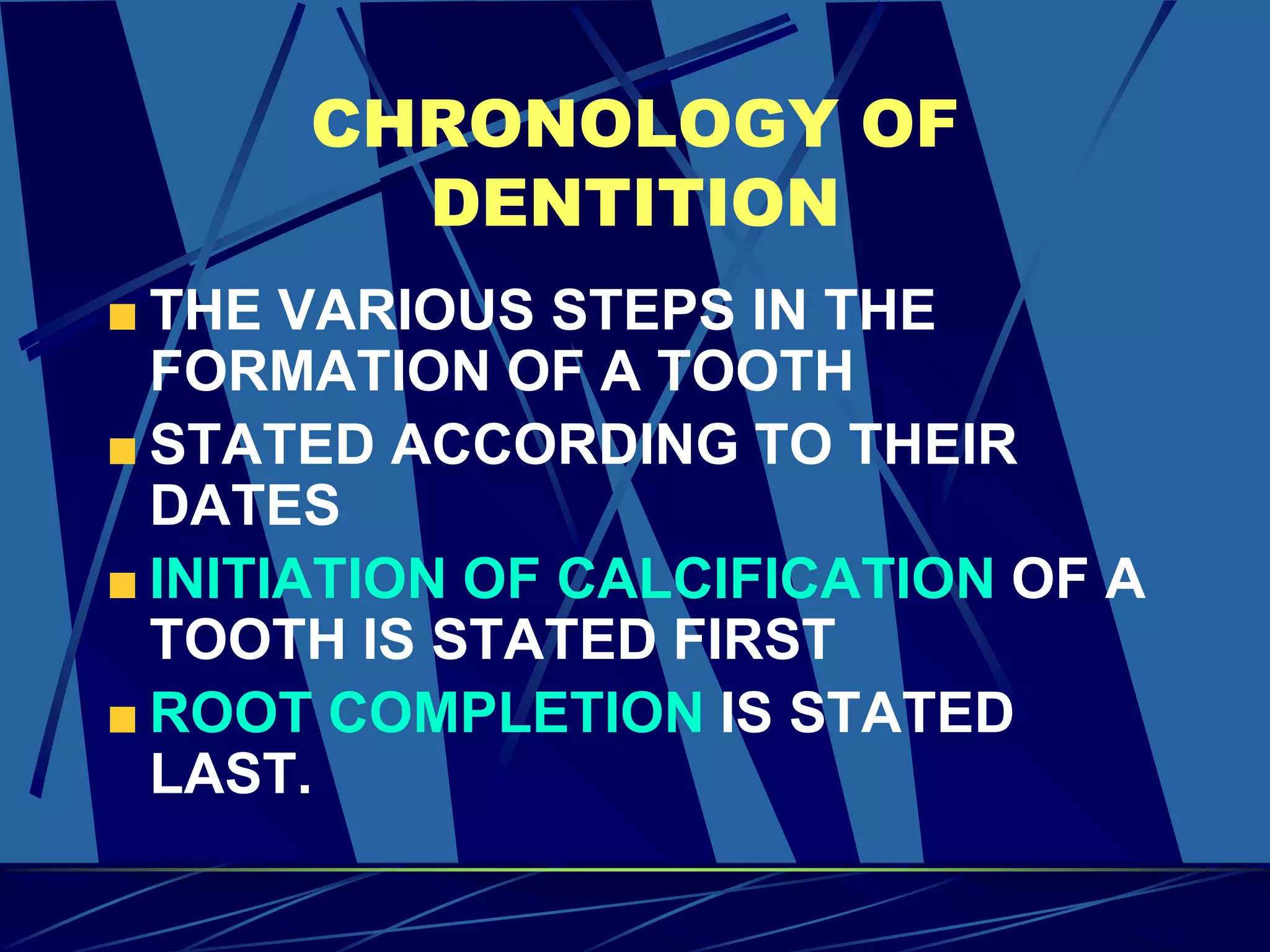 CHRONOLOGY OF TEETH ERUPTION | PPTX