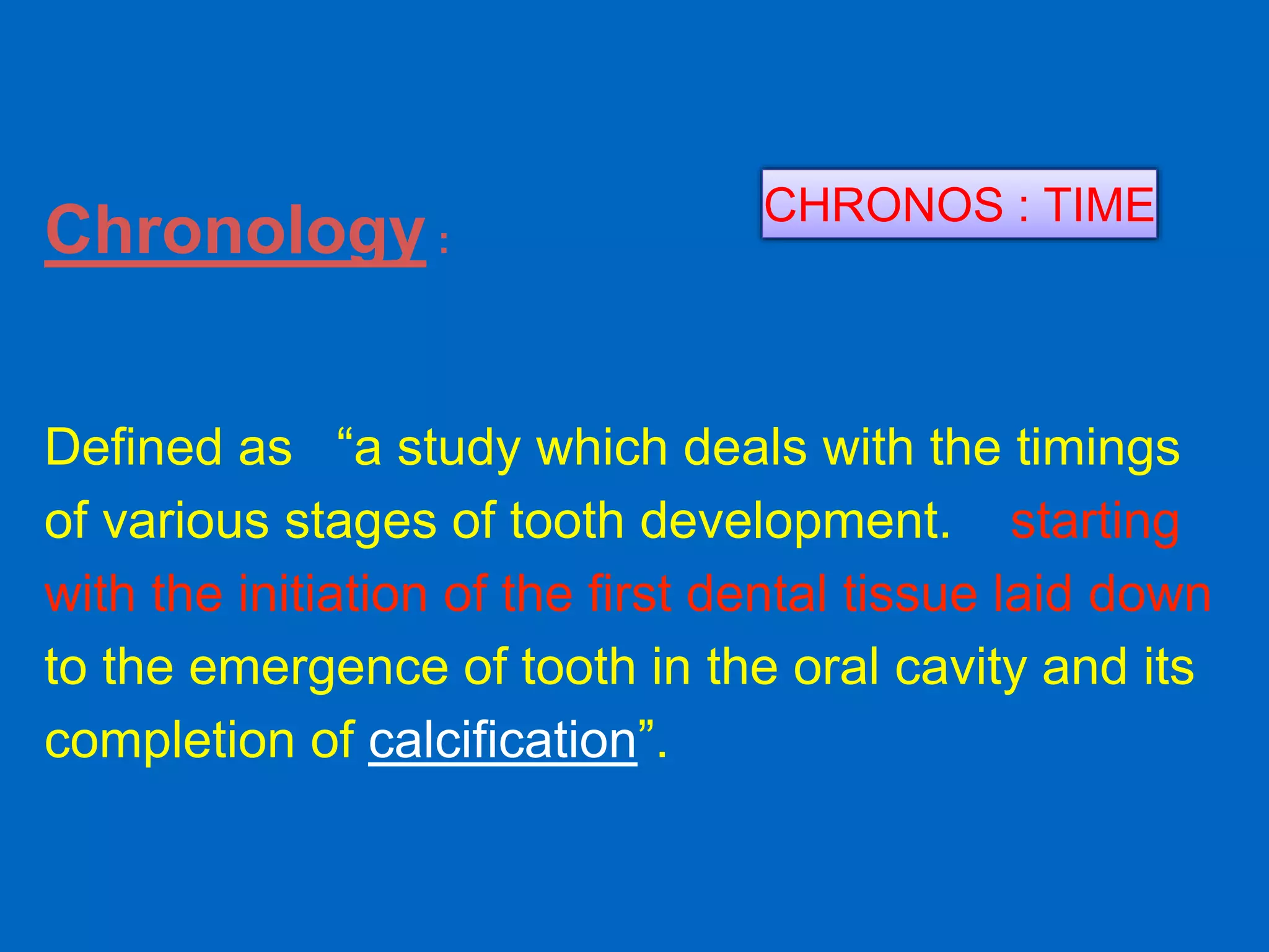 Chronology of crown formation | PPTX