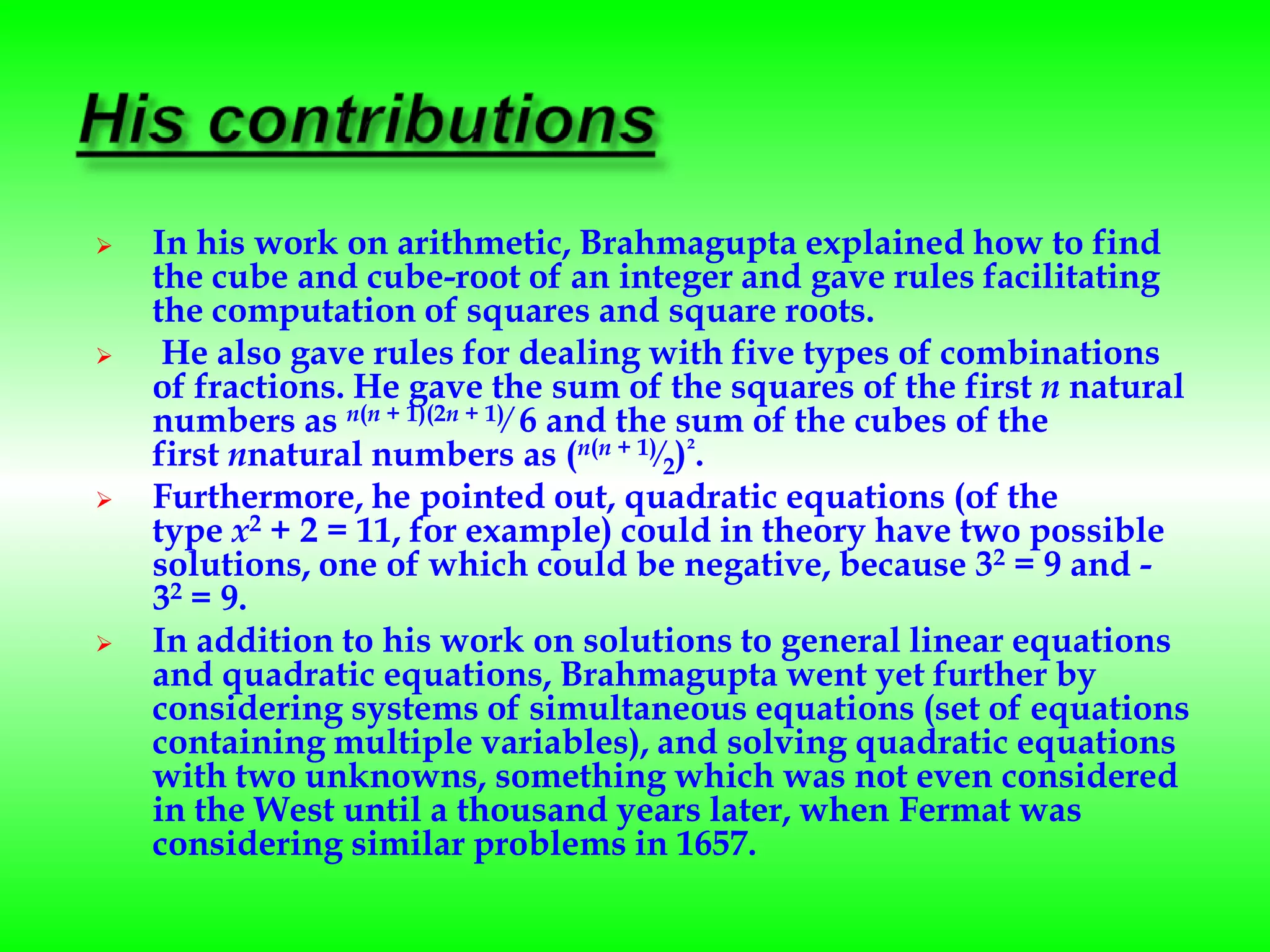 Chronology of indian mathematicians | PPTX