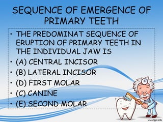 Chronology of primary and permanent dention | PPT
